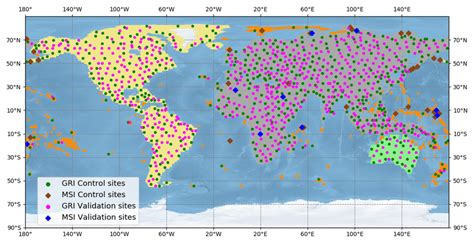 Control And Validation Sites Used In The Block Triangulation Procedure