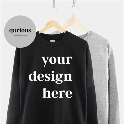 Custom Crew Neck Print Etsy