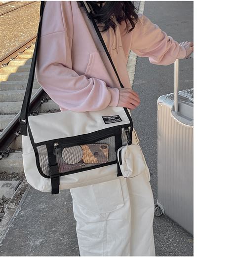 에이어패럴 12종 메신저백 미니파우치 크로스 대학생 보부상 남자 여자 개강룩 캔버스 가방 Ab003