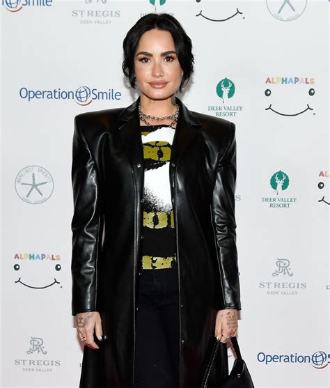 Demi Lovato Black Leather Coat Boss Jackets