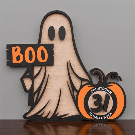 Halloween Ghost Countdown Svg Halloween Decor Svg Days Until