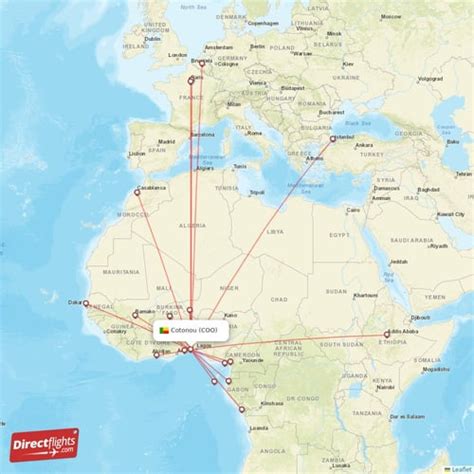 Direct Flights From Cotonou 15 Destinations Coo Benin