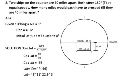 Chapter 2 Parallel And Plane Sailing Numericals Solution Marinegyaan