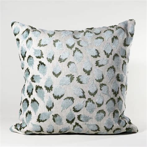 Blue And Green Spotted Throw Pillow Fourth Interiors