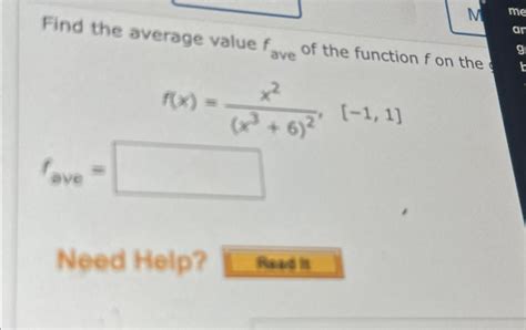solved find the average value fave ﻿of the function f ﻿on