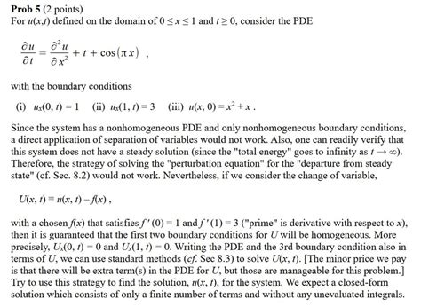 Solved Prob Points For U X T Defined On The Domain Of Chegg