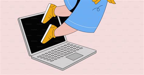 ノートパソコンの上に座っている女性のベクター Unsplashのせつだんの画像