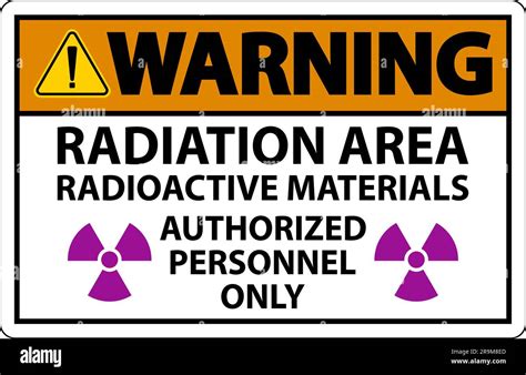 Radiation Warning Sign Caution Radiation Area Radioactive Materials