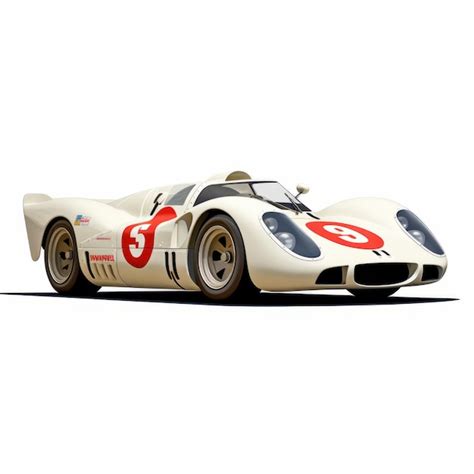 Premium Photo Classic Race Car Artwork In The Style Of Alasdair Mclellan