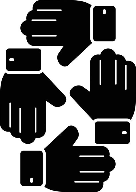Teamwork Glyph Icon 14747225 Vector Art At Vecteezy