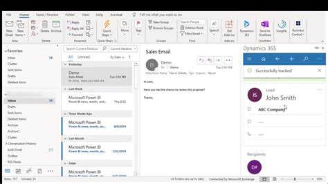 How To Track Outlook Emails In Dynamics 365 Youtube