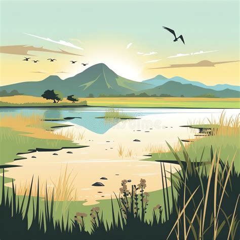 Generative Ai Nature Background Stock Illustration Illustration Of