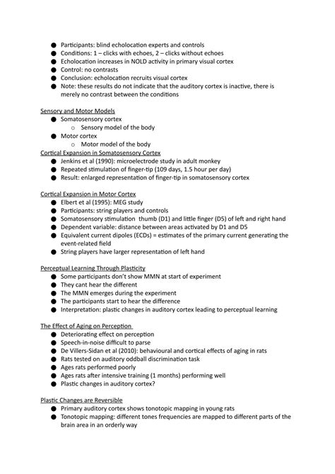 Foundations Of Cognitive Neuroscience Comprehensive Notes Psyc202 Foundations Of Cognitive