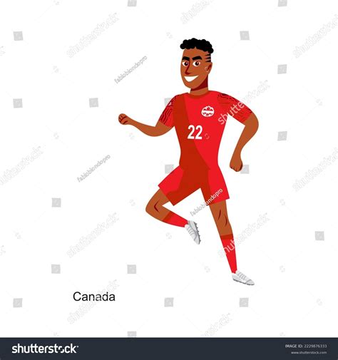 Canada Soccer Player Vector Illustration Stock Vector Royalty Free