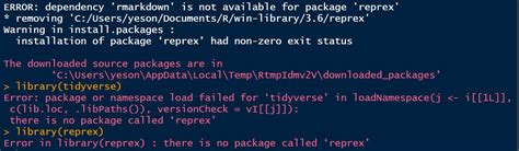 Librarytidyverseerror There Is No Package Called ‘reprex General
