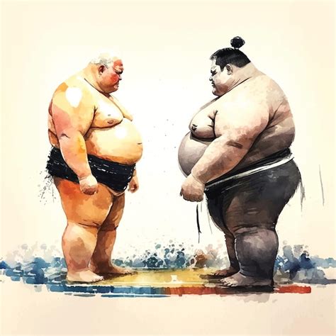 Peinture Dillustration De Peinture Aquarelle De Match De Lutteur De