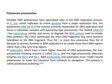 Dna Polymerase Proofreading And Processivitypptx