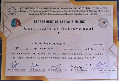 Ai Machinelearning Hackathon Csm Inventum2k25 Veduruvada Satya