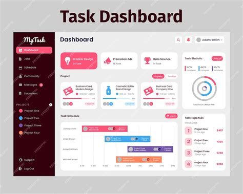 Premium Vector Task Schedule Dashboard Ui Kit