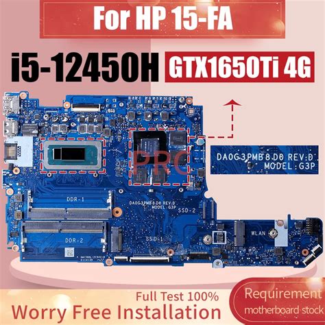 Placa M E Port Til Para HP Notebook Mainboard DA0G3PMB8D0 SRLCX I5