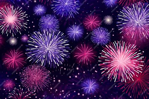Premium Photo Fireworks Seamless Pattern Firework Background Firework