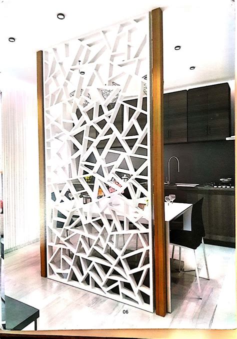 CNC Carved White WPC Jali Boards Size 8 X 4 X 12mm For Apartment For