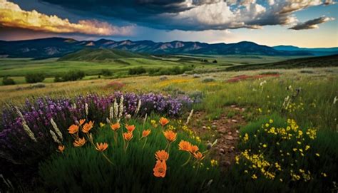 Premium Ai Image Spring Scenery View