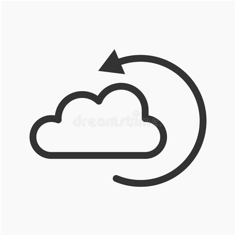 Simple Illustration Icon Backup Cloud Symbol Stock Illustrations