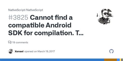 Cannot Find A Compatible Android Sdk For Compilation To Be Able To