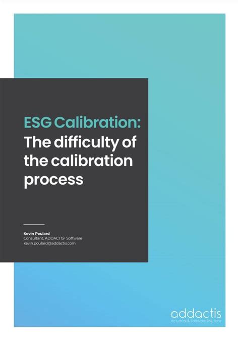 Esg Calibration The Difficulty Of The Calibration Process