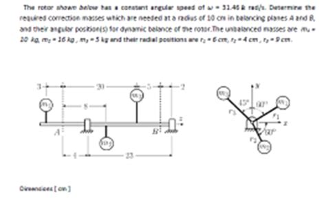 Solved The Rotor Shown Below Has A Constant Angular Speed Of Chegg