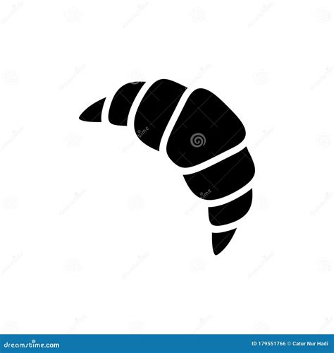 Croissant Icon Flat Vector Template Design Trendy Stock Vector