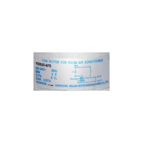 Motor single phase asynchronous YDK65-6FB YKT-65-6-41 RoHS 60w 230v ...
