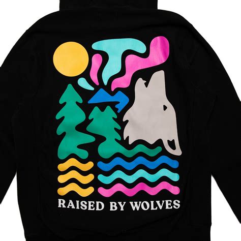 【raised By Wolvesレイズドバイウルブス】reflections Hoodie パーカー Black ブラック 黒