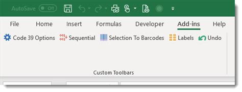 Install Code 39 Fonts Toolbar In Excel Barcodewiz