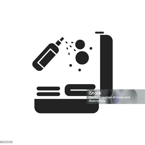 수하물 소독 블랙 글리프 아이콘 안전한 여행 웹 모바일 앱 프로모션을 위한 픽토그램 0명에 대한 스톡 벡터 아트 및 기타 이미지