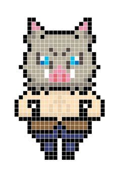 8 Demon Slayer Pixel Fuse Bead Patterns Ideas Fuse Bead Patterns