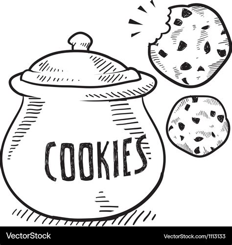 Doodle Cookie Jar Royalty Free Vector Image Vectorstock