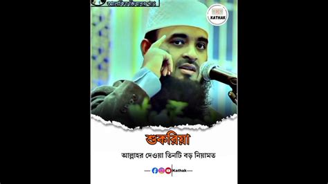 শুকরিয়া আল্লাহর দেয়া তিনটি নিয়ামত মিজানুর রহমান আজহারী Youtube