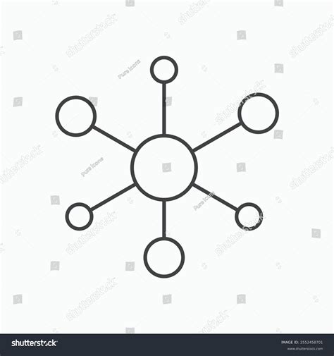 Dependency Icon Set Blackthin Line Style Stock Vector Royalty Free