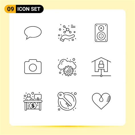 9 Thematic Vector Outlines And Editable Symbols Of Computing Chat Kit Finance Png And Vector