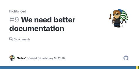 We Need Better Documentation Issue Hiclib Iced GitHub