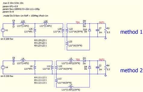 Voltage Oscillation In Different Transformer Modeling Approach Qspice Qorvo Tech Forum