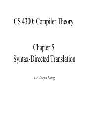 CH05REC-C.pdf - CS 4300: Compiler Theory Chapter 5 Syntax-Directed ...