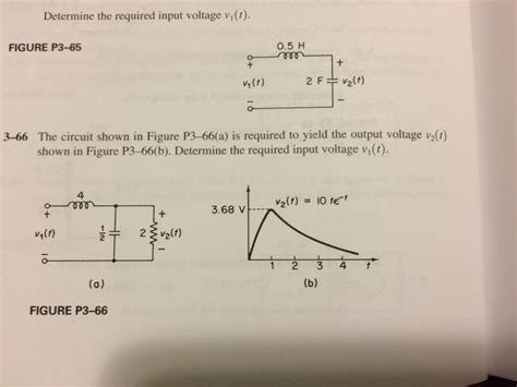 solved determine the required input voltage v t figure