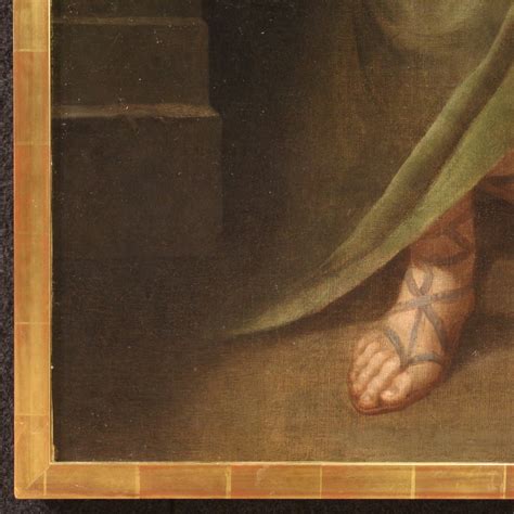 Grande Dipinto Italiano Del XVII Secolo Cristo E La Samaritana Al