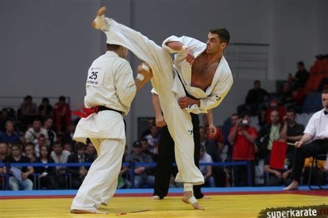 Kyokushinkai Karate Ushiro Mawashi Geri Foto