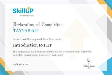 Tayyab Ali On Linkedin Tayyab Ali Has Successfully Completed The