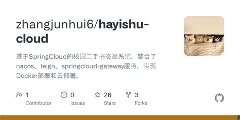 Github Zhangjunhui Hayishu Cloud Springcloud Nacosfeignspringcloud Gateway