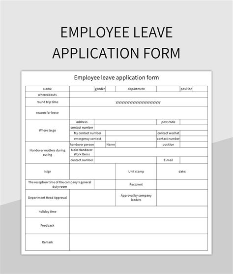 Free Leave Register Templates For Google Sheets And Microsoft Excel